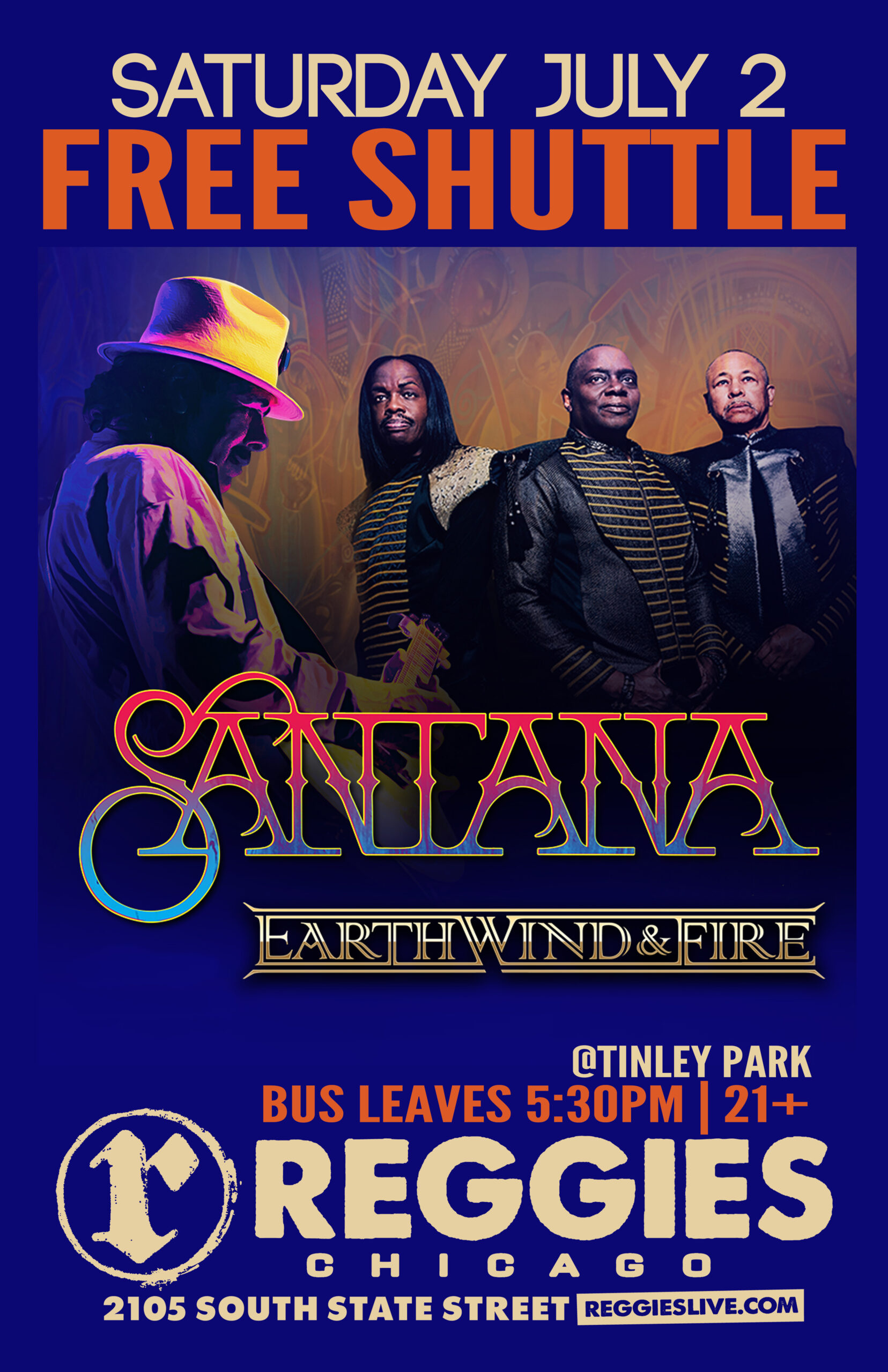 SHUTTLE TO SANTANA AND EARTH, WIND & FIRE - Reggies Chicago