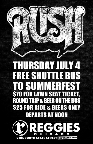 Rush at Milwaukee Summerfest - Reggies Chicago